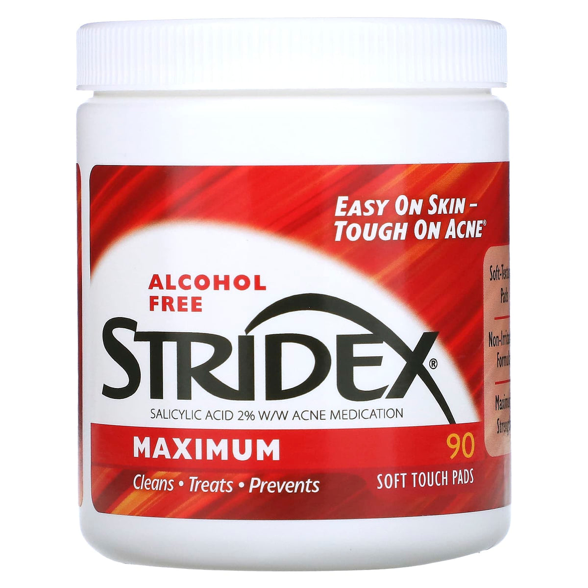 STRIDEX MAXIMUM ALCHOOL FREE 90 PADS – Snapaholicshop